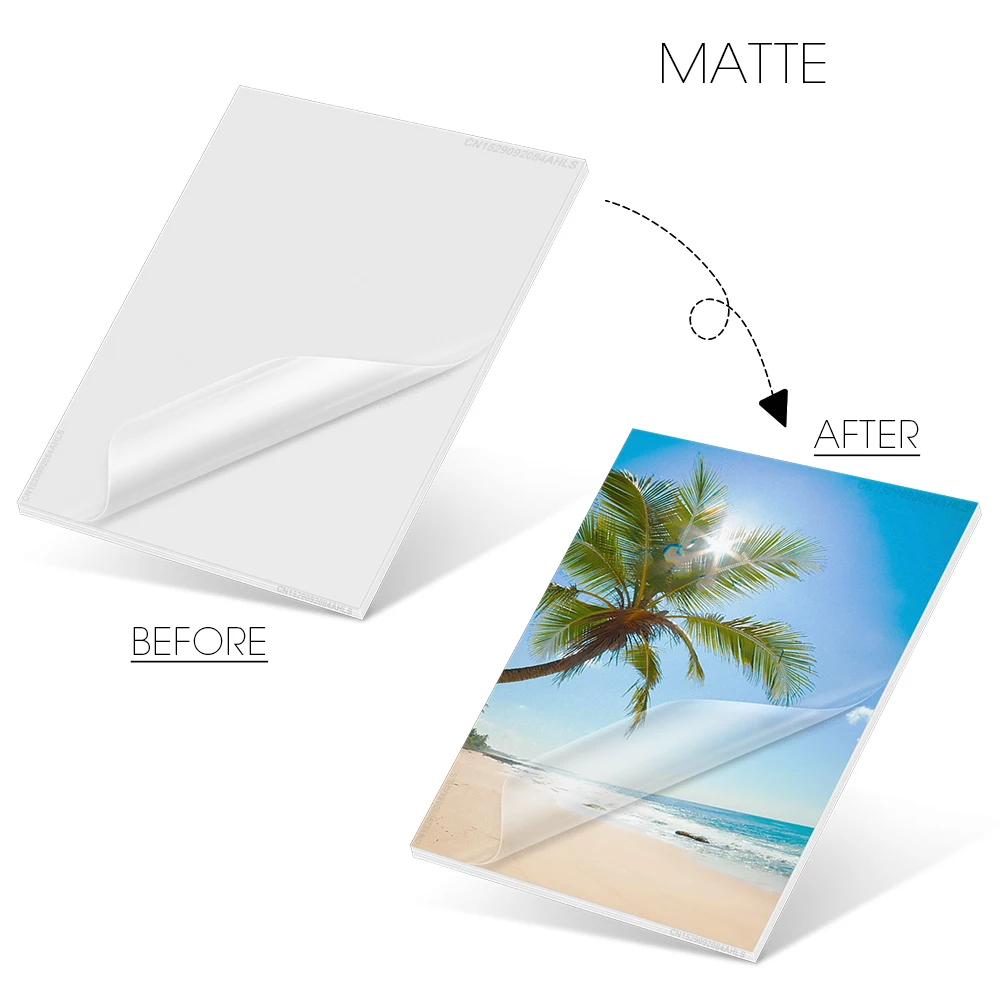 10-Sheets-Matte-Clear-Laminating-Film-Transparent-Waterproof-Cold ...