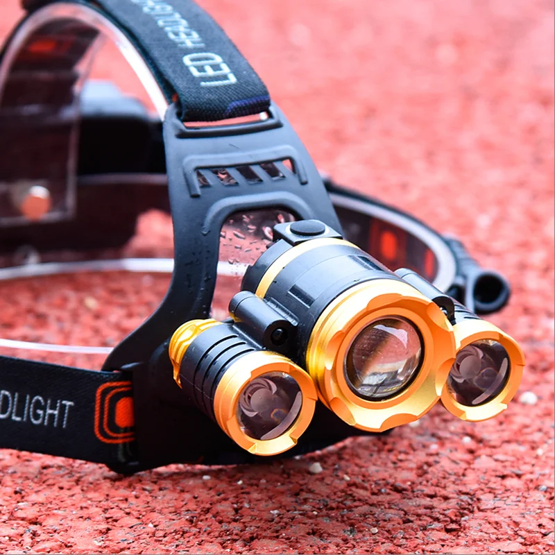 Rechargeable Led Headlight 3T6 Most Powerful USB Led Headlamp 18650 ...