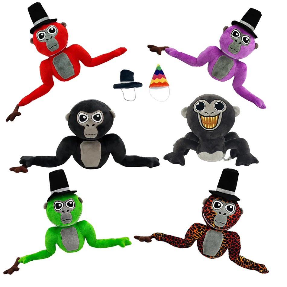 6-Style-28cm-Gorilla-Tag-Monke-Plush-Toy-Doll-Soft-Stuffed-Cartoon ...