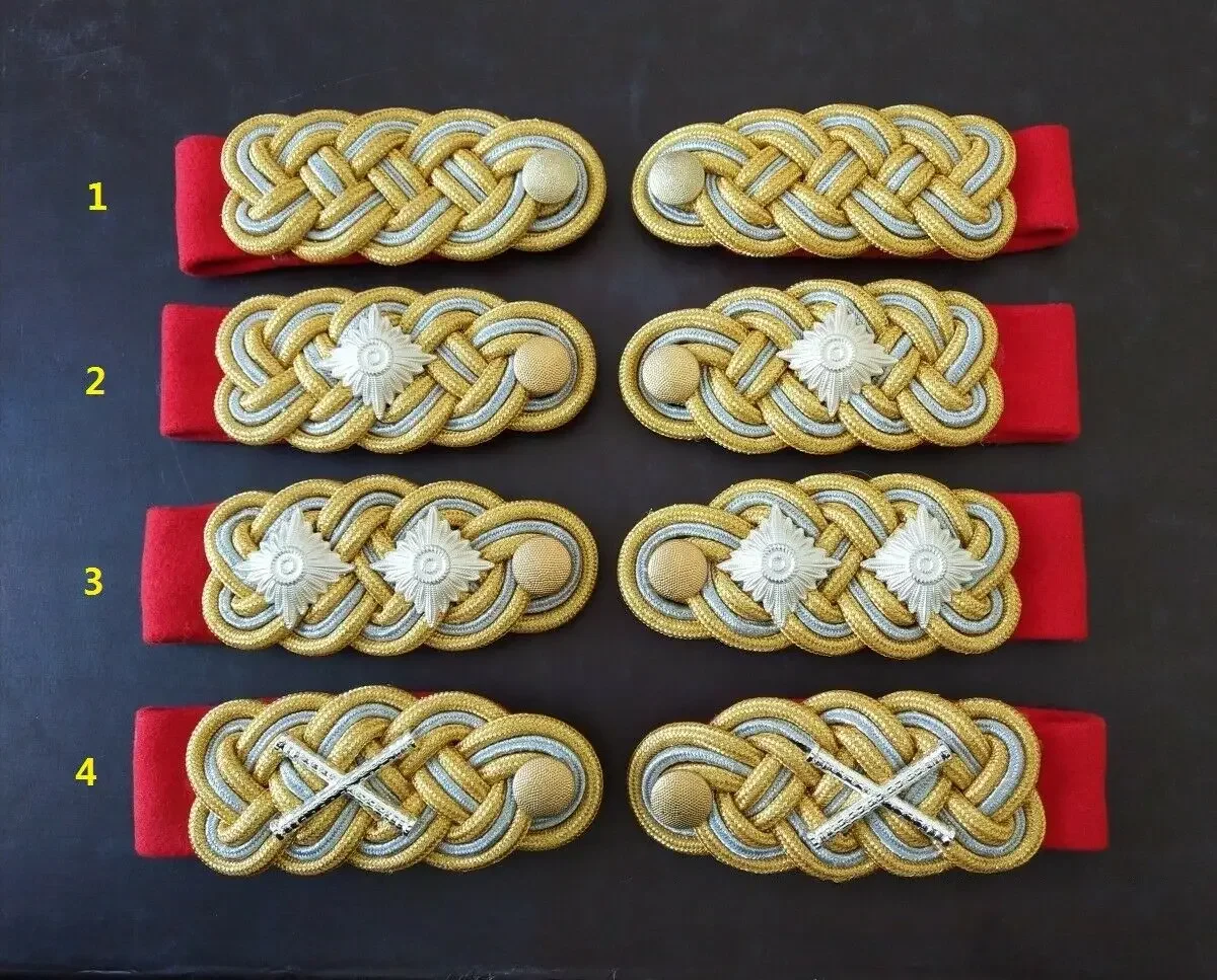 MILITARY REPRO WWII WW2 GERMAN HEER GENERAL SHOULDER BOARDS AND BADGES ...