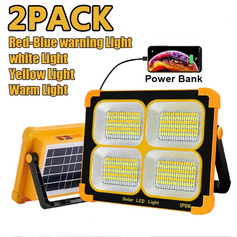 New-Rechargeable-Solar-Flood-Light-Outdoor-Portable-LED-Reflector ...