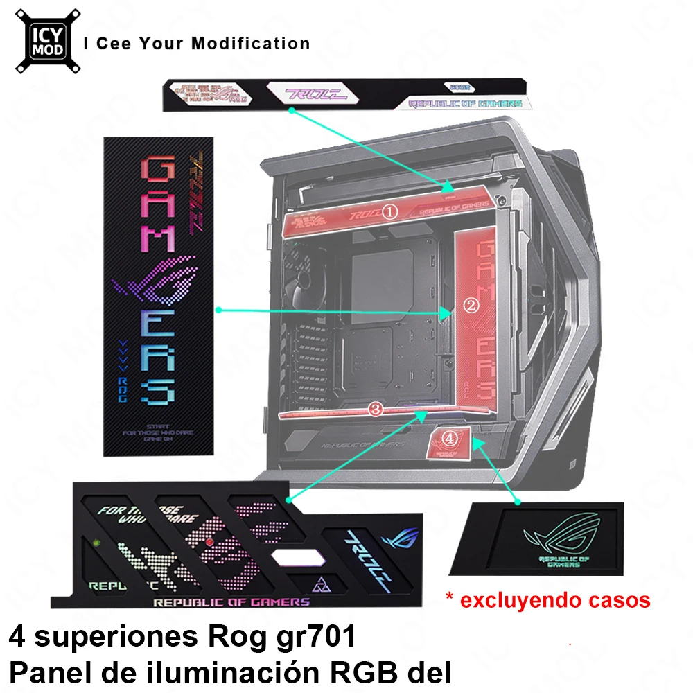 ASUS-chasis-GR701-paneles-de-iluminaci-n-RGB-ROG-HYPERION-Kit-de ...