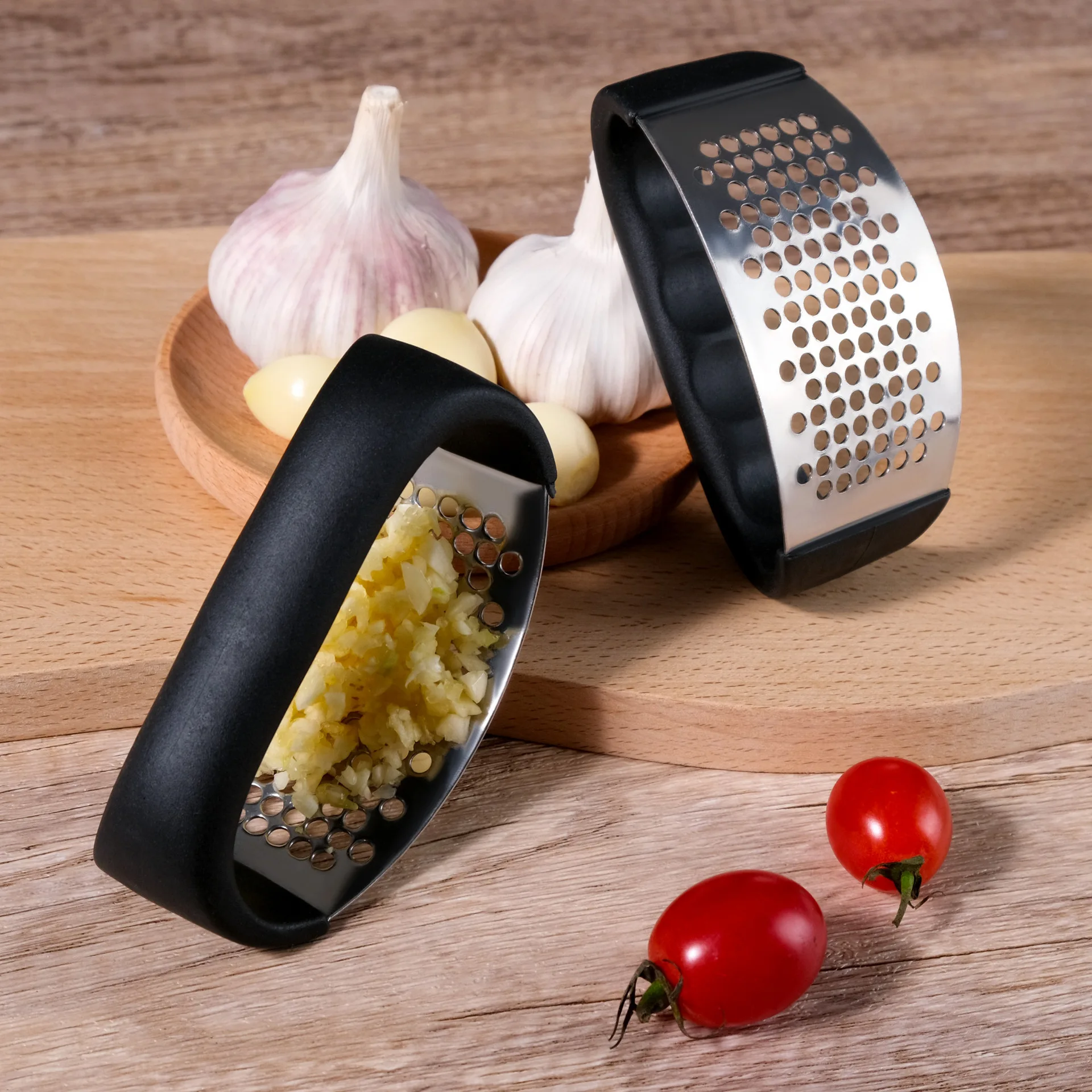 Stainless-Steel-Garlic-Press-Crusher-Manual-Garlic-Mincer-Chopping ...