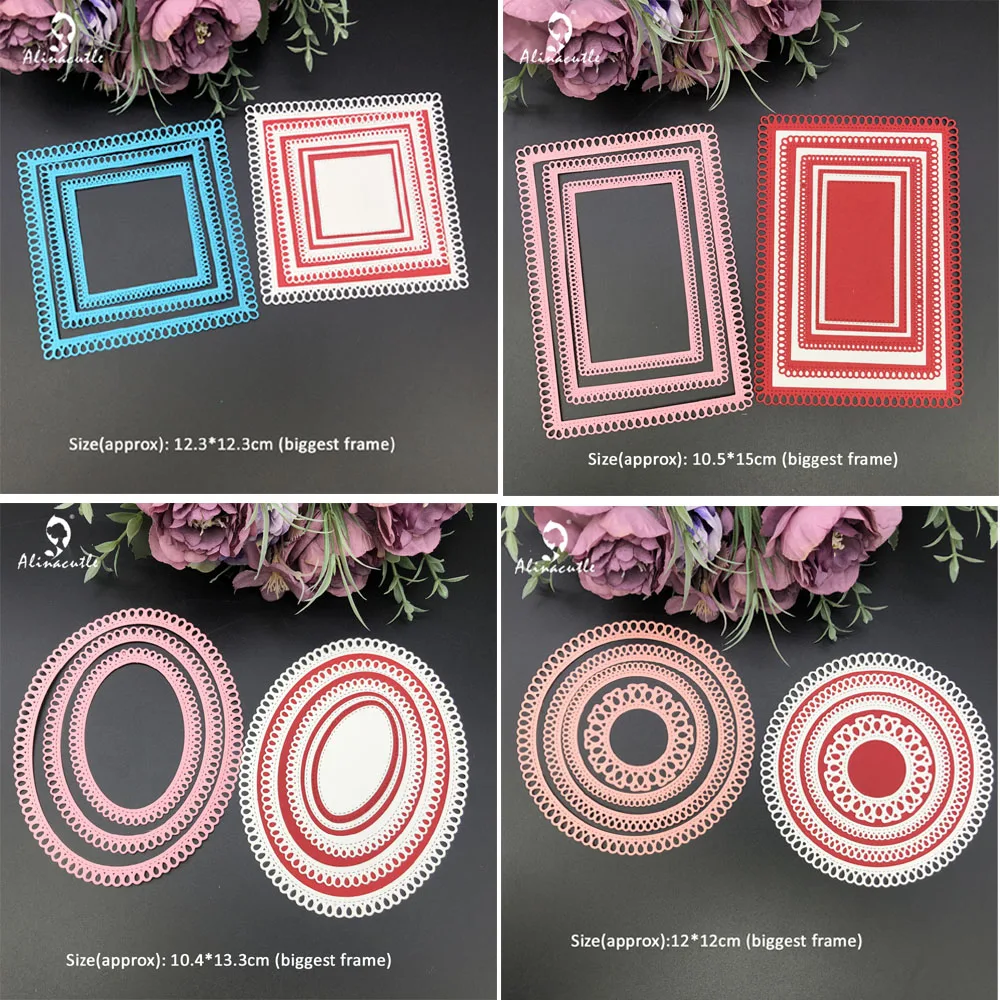 Alinacutle Metal Cutting Die Cut Tear Drop Border Nesting Scrapbook ...