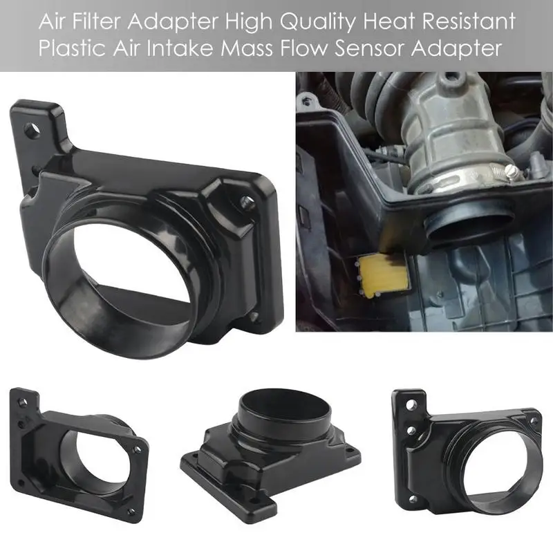 Mass Air Flow Sensor Intake Filter Adapter Plate Black For Mit-subishi ...