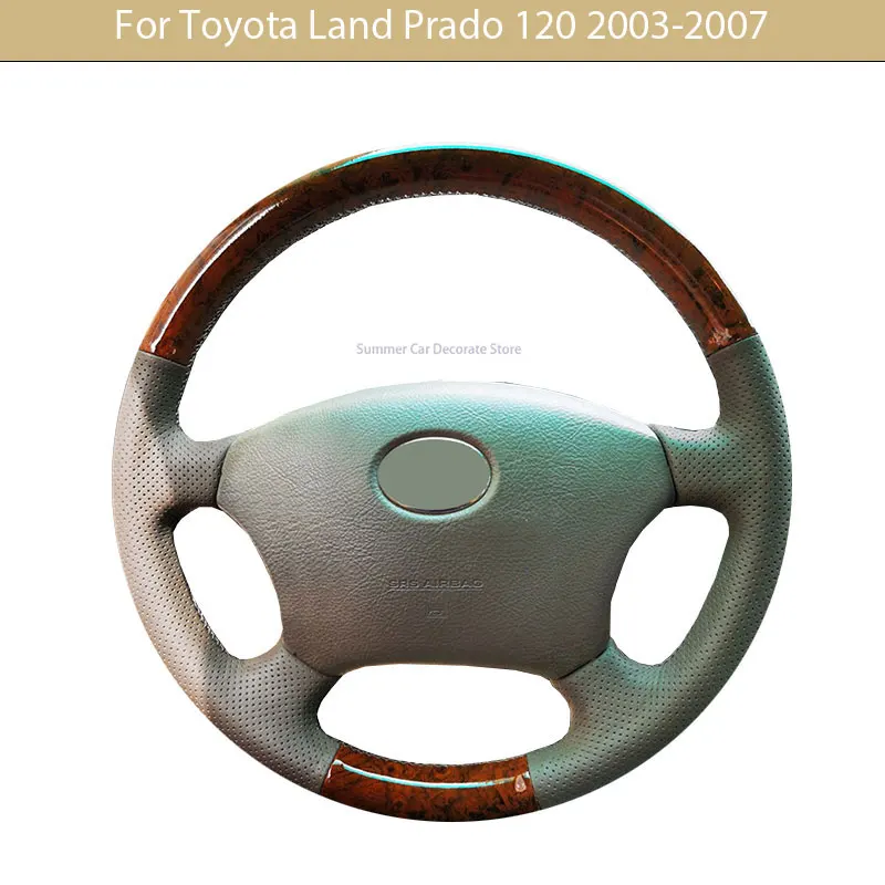 Customized Car Steering Wheel Cover For Toyota Land Prado 120 2003-2007 ...