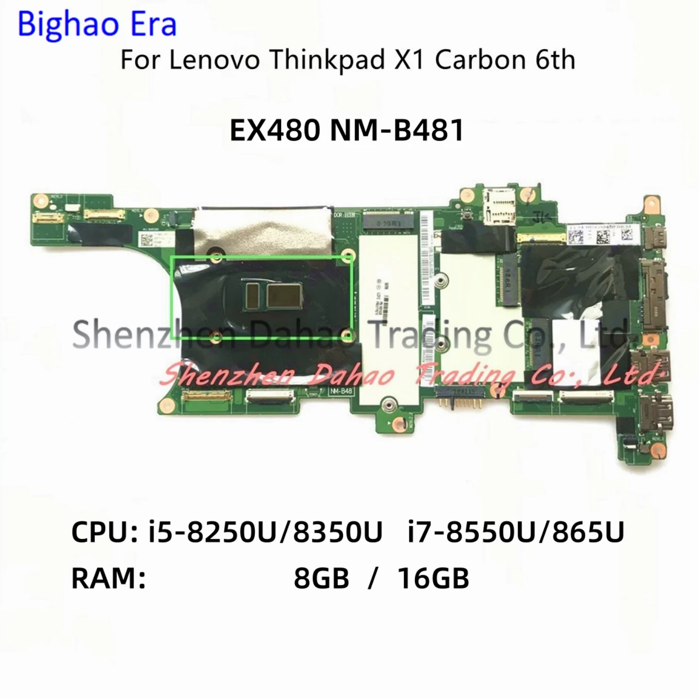 EX480-NM-B481-For-Lenovo-Thinkpad-X1-Carbon-6th-Gen-Laptop-Motherboard ...
