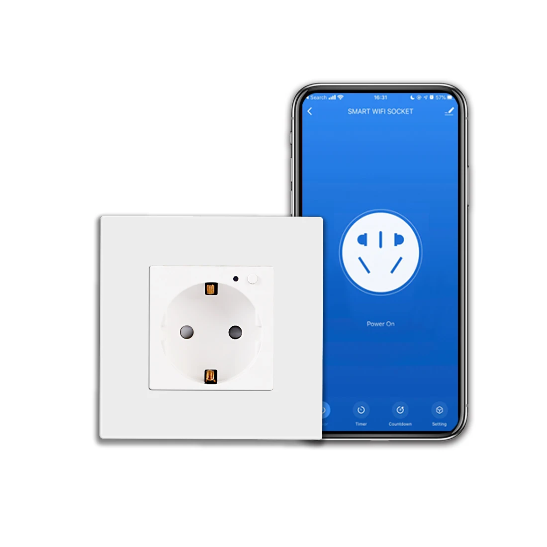 Wifi-Smart-Wall-Socket-EU-Standard-PC-Flame-Power-Monitor-Socket ...