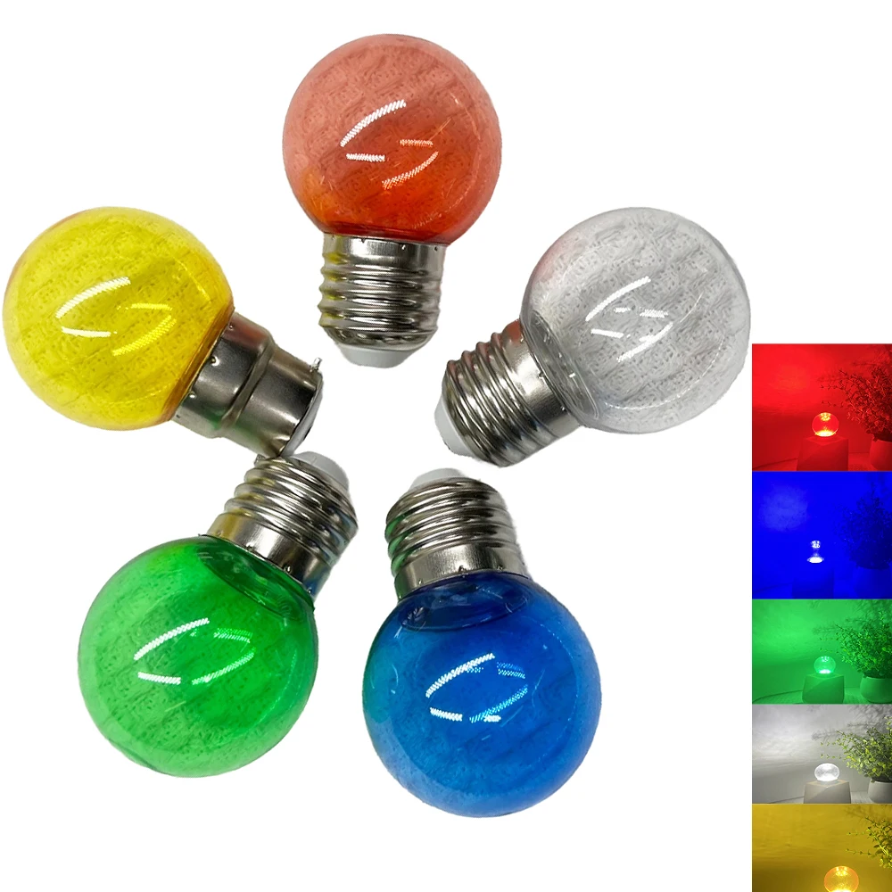 E27-B22-Led-Light-Lampada-Ampoule-2W-Led-Bulb-Colorful-Translucent-Lamp ...