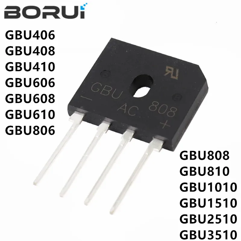 5pcs/lot GBU406 GBU408 GBU410 GBU606 GBU608 GBU610 GBU806 GBU808 GBU810 ...