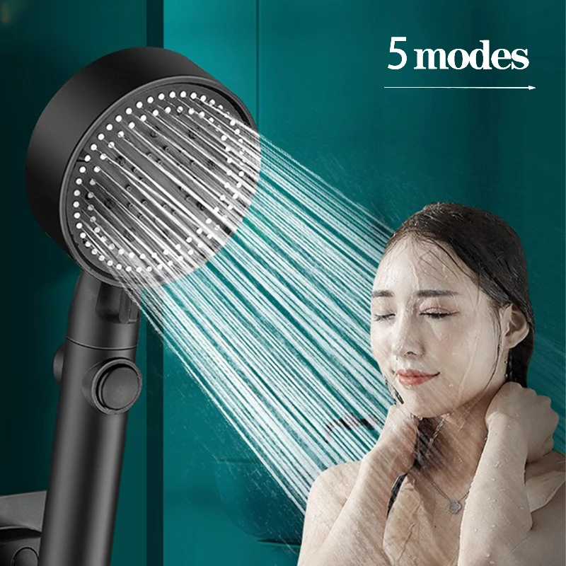 5-modes-of-multifunctional-bathroom-shower-head-handheld-one-button ...