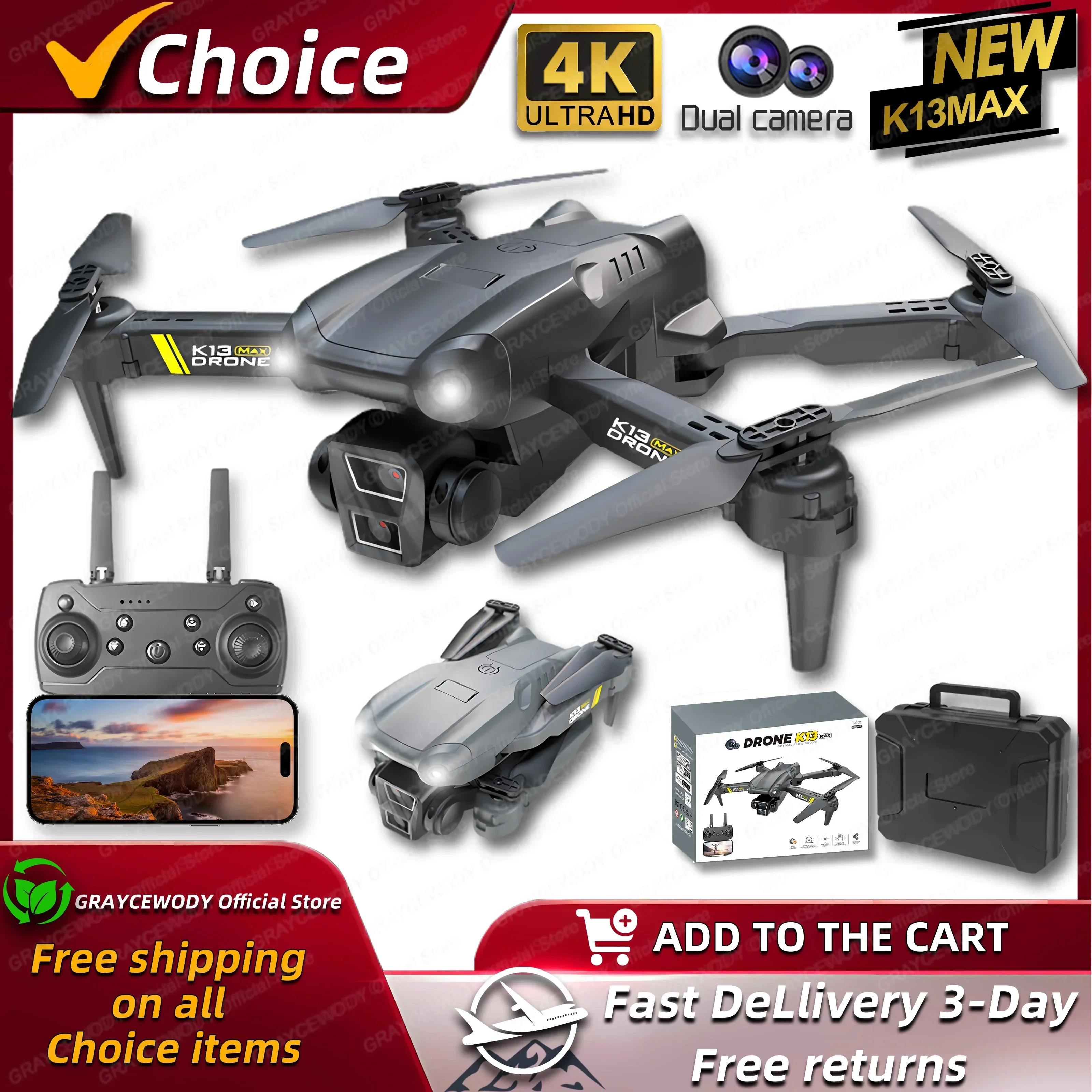 Dron-K13-MAX-4K-profesional-helic-ptero-plegable-con-c-mara-Dual-HD ...