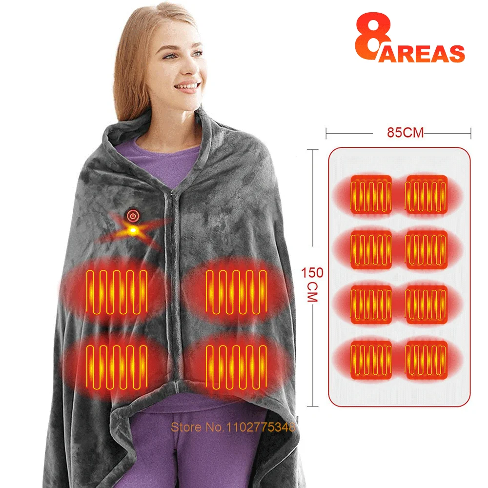 Heating-Blanket-USB-Electric-3-Gear-Adjust-Warm-Heated-Shawl-Flannel ...