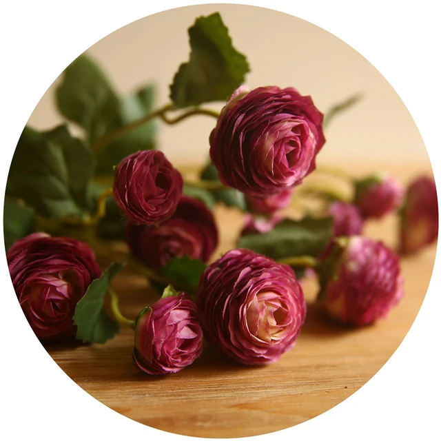 High-End Ranunculus roses silk Artificial Flowers wedding Decoration ...