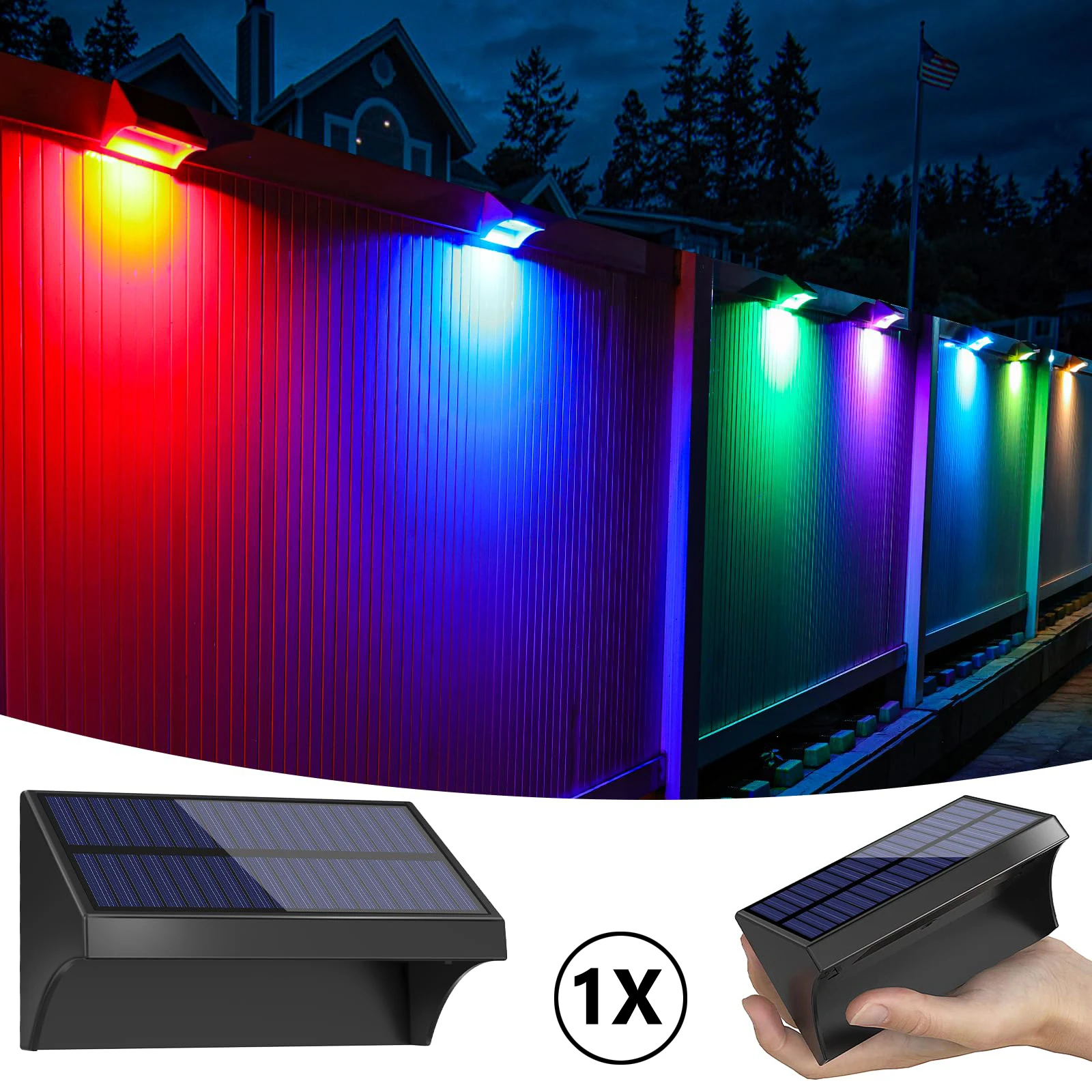 Solar-LED-RGBW-Garden-Decorative-Lights-Outdoor-Fence-Wall-Light-for ...