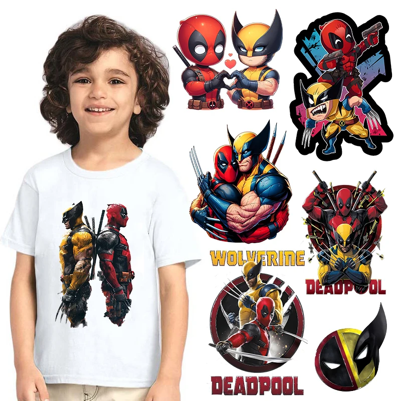 Deadpool-Wolverine-Patches-Clothing-Heat-Transfer-Stickers-Anime ...
