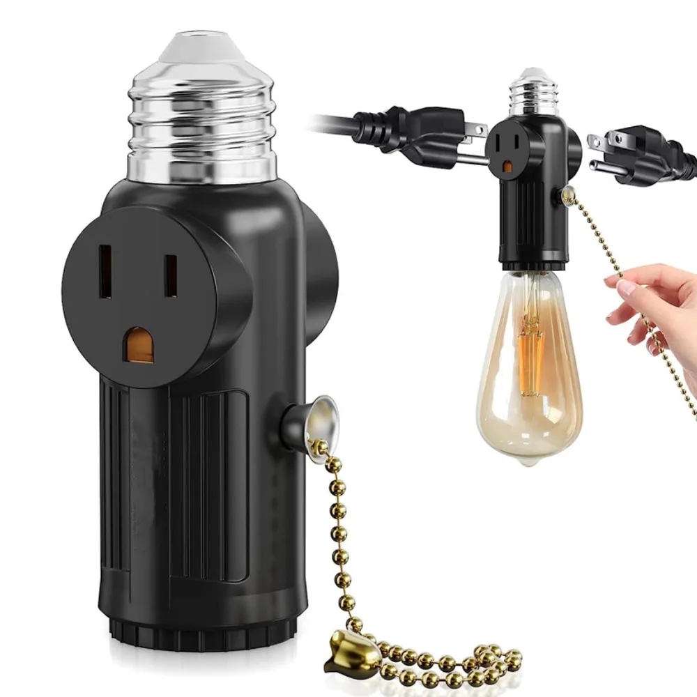 1pcs-White-Black-Bakelite-L5-15R-US-to-E27-E26-Light-Bulb-Socket-With ...