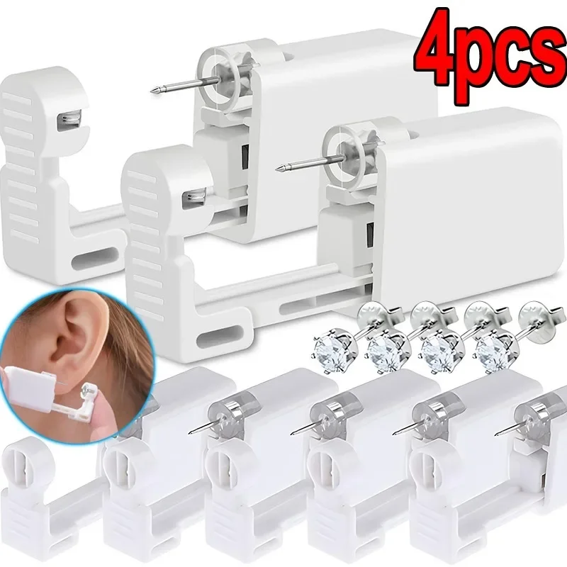 1-4Pcs-Disposable-Safe-Painless-Ear-Piercing-Healthy-Sterile-Puncture ...