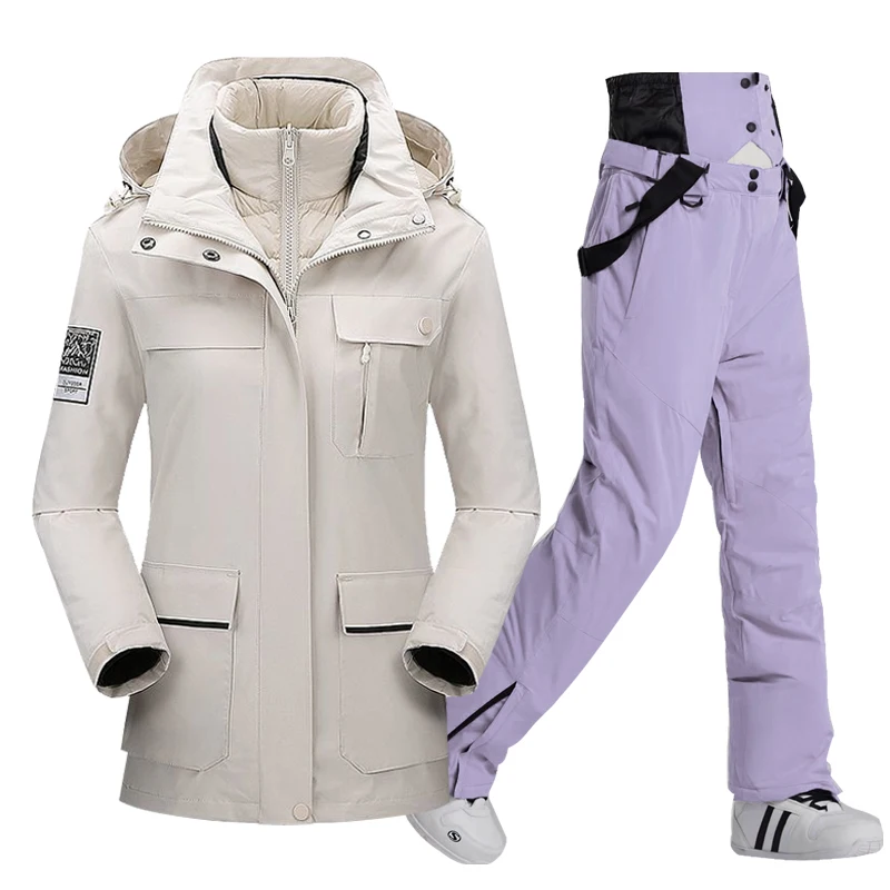 Snow-Jacket-Women-Snow-Suit-Sets-Waterproof-Winter-Outdoor-Wear ...