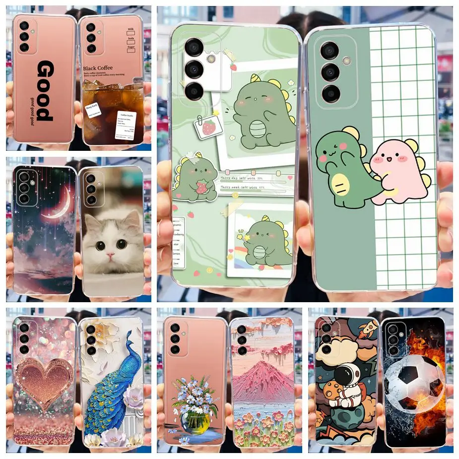 For Samsung Galaxy M23 Case SM-M236B Cute Dinosaur Cartoon Cover Soft ...