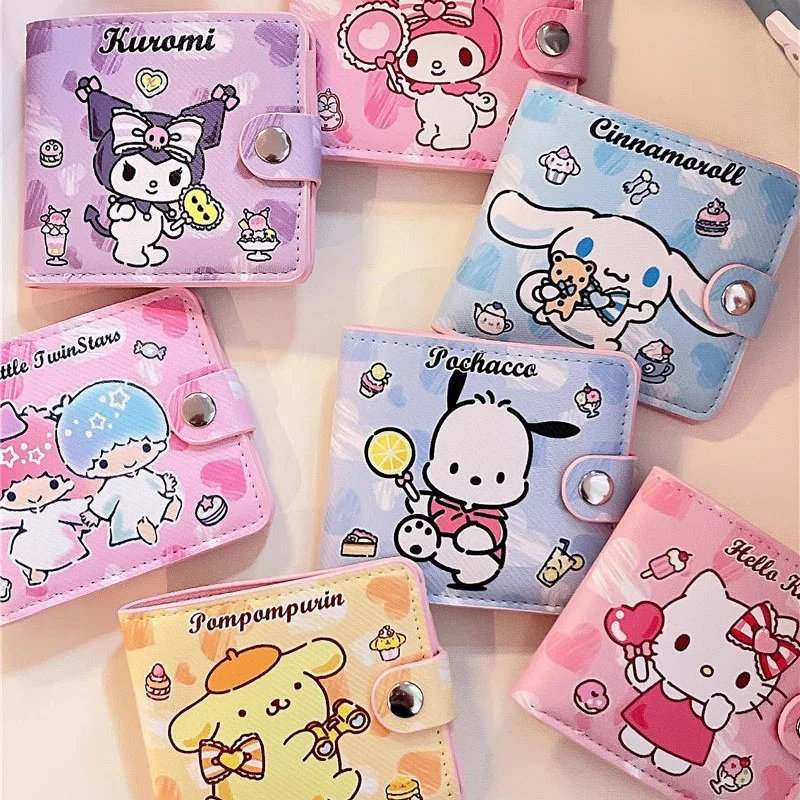 Sanrio-Kawaii-Kuromi-Hello-Kitty-Wallet-Anime-Pu-Coin-Purse-Children-My ...