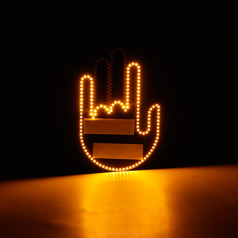 Funny-Car-Gesture-LED-Finger-Light-Car-With-Remote-Hand-Middle-Finger ...