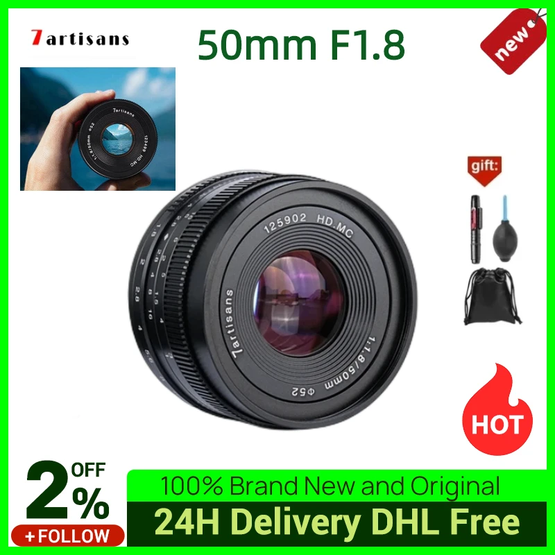 7artisans-7-artisans-50mm-F1-8-Large-Aperture-Portrait-Prime-Lens-For ...