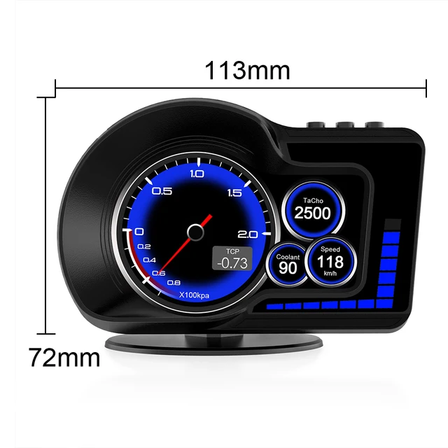 Cold Air Intake AMROOLOO Car HUD Head Up Display OBD2&GPS Dual Modes ...