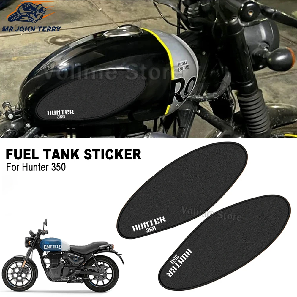 For-Royal-Enfield-HUNTER-350-Motorcycle-Non-Slip-Rubber-Side-Tank-Pad ...