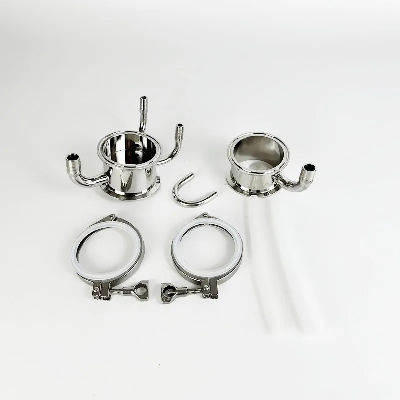 3-FlangeOD91mm-Soxhlet-Extractor-Set-With-Tir-Clamps-And-Silicone-Hose ...