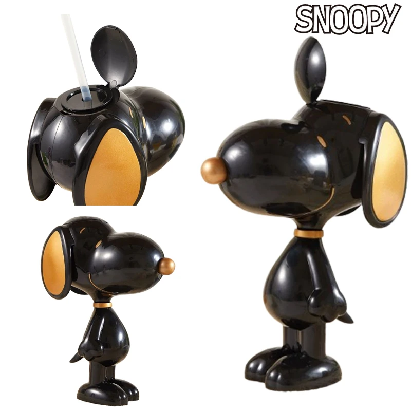 530ML-Snoopy-Water-Bottle-with-Straw-Large-Capacity-Portable-Water-Cup ...