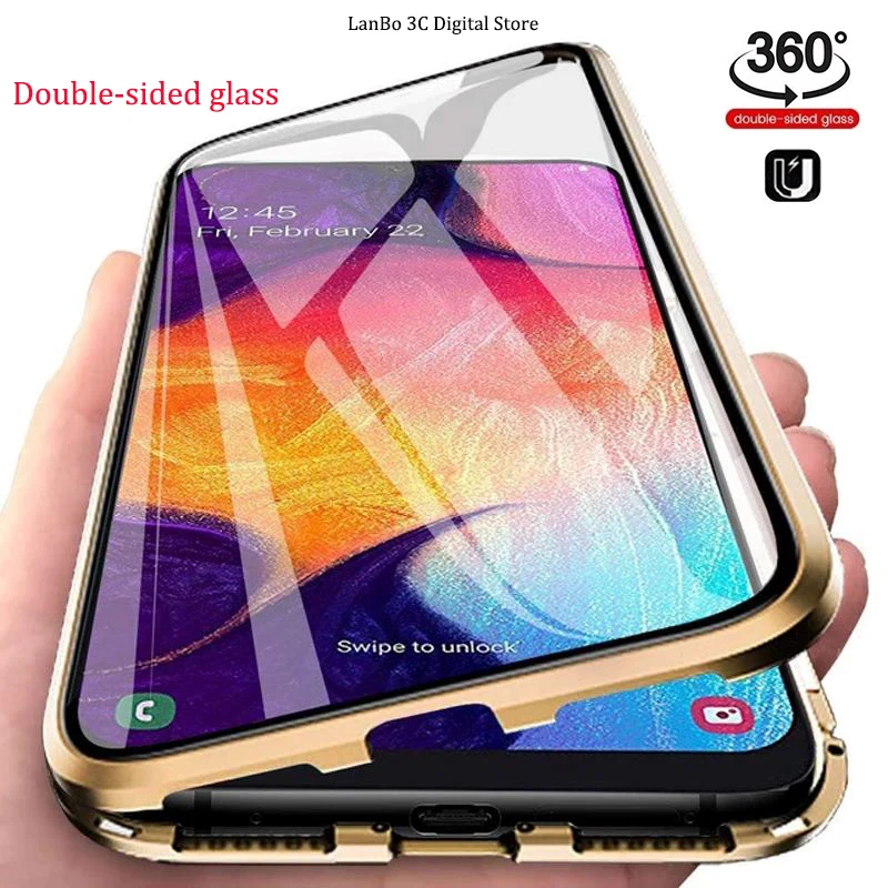 360-degree-protective-metal-magnetic-glass-phone-case-suitable-for-Vivo ...