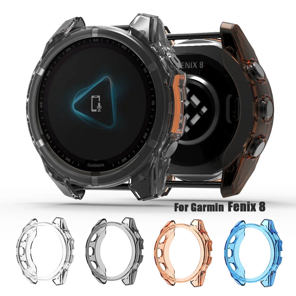 TPU Protector Case For Garmin Fenix 8 43MM 47MM 51MM Smart Watch Semi ...