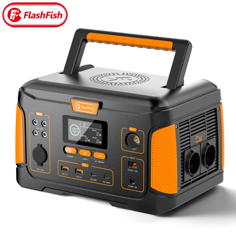 FlashFish 1000W Power Station 932.4Wh Solar Generator 252000mAh 110V ...