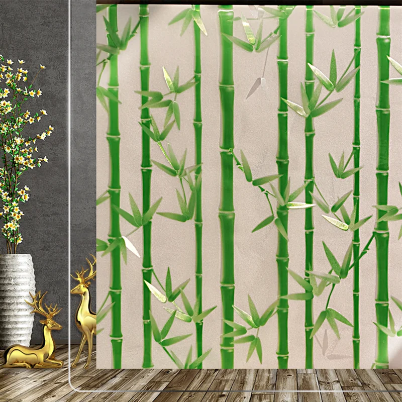 Bambu-est-tica-Agarrar-Window-Film-sem-cola-filme-de-vidro-fosco-remov ...