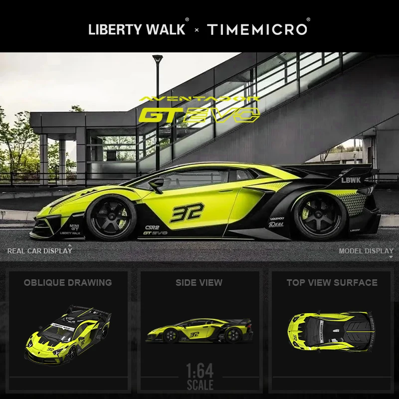 TimeMicro-1-64-LP700-GTEVO-Wide-Body-Modification-Car-Diecast-Model-Car ...