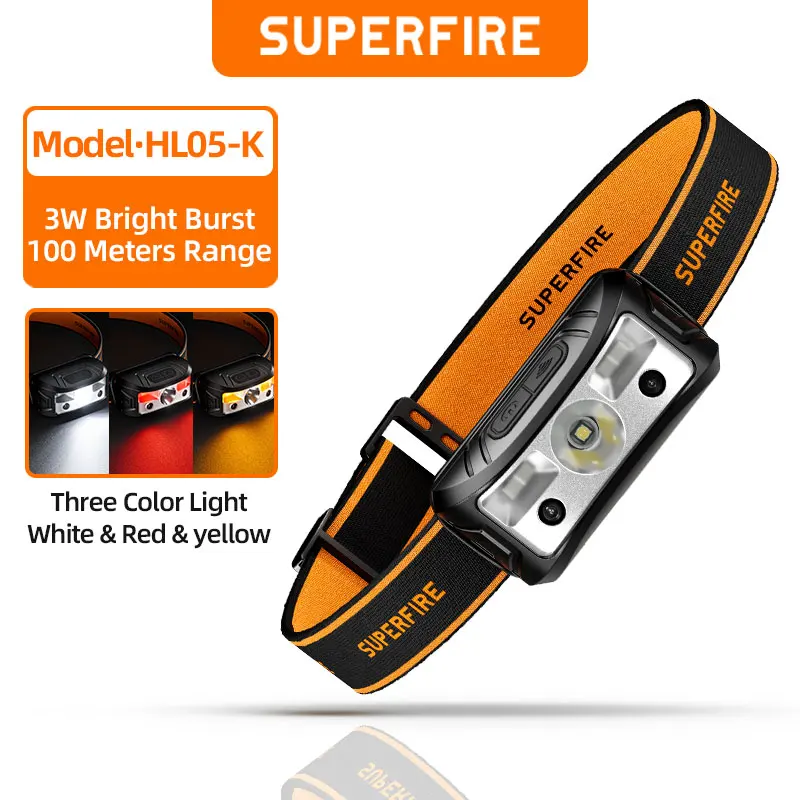SUPERFIRE-HL05-K-M-N-Induction-LED-Headlamp-White-Yellow-Red-Light ...