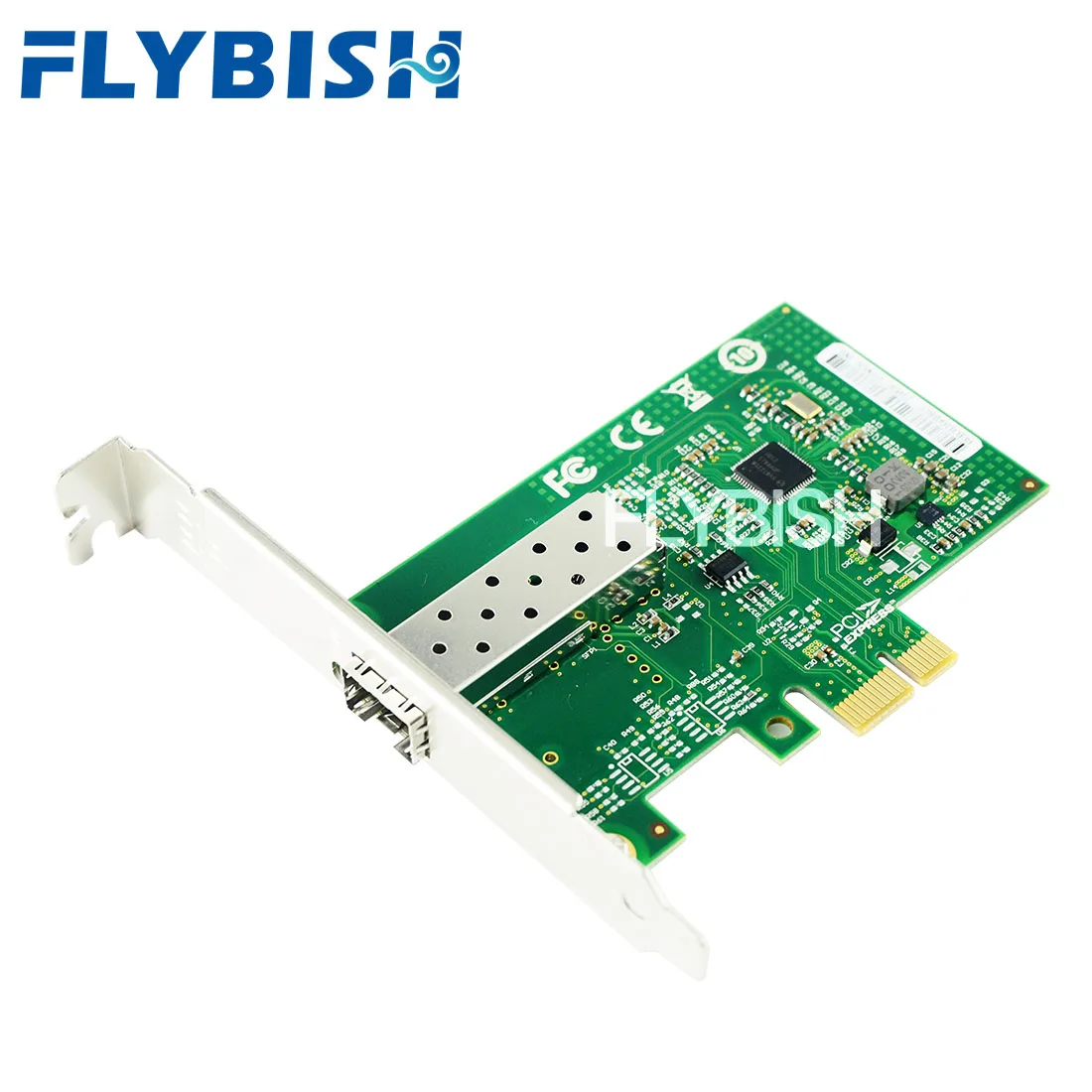 Flybish I210-f1 1000m Sfp Single Port Optical Fiber Lan Card Pcie X1 ...
