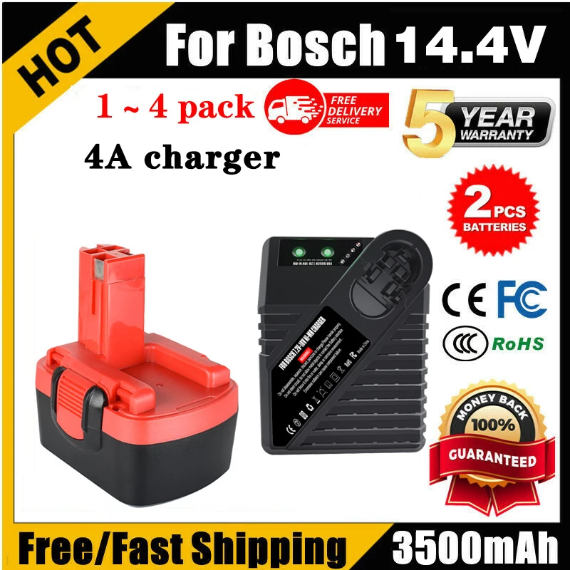 Bosch 3500 v 배터리용 NI MH 14.4 mAh 스크루드라이버 충전기 교체용, bosch d 70745 BAT038 ...