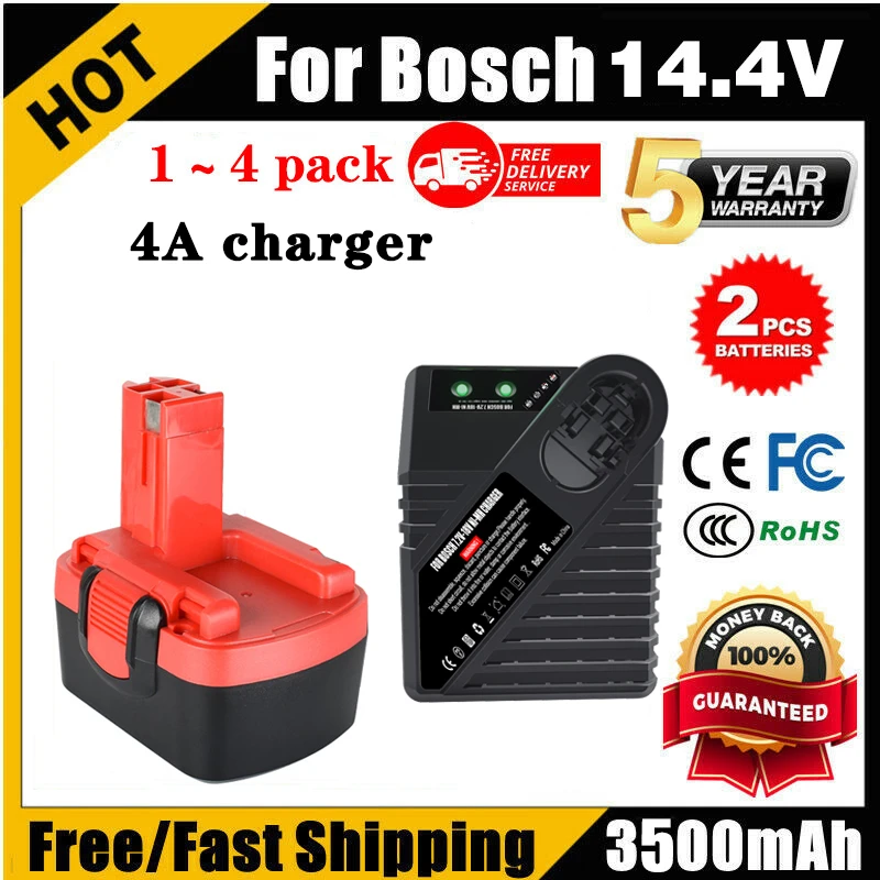 Bosch 3500 v 배터리용 NI MH 14.4 mAh 스크루드라이버 충전기 교체용, bosch d 70745 BAT038 ...