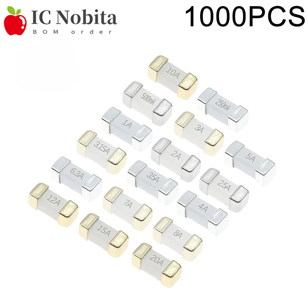 1000PCS 1808 SMD Fuse 125V 0451 Ultra-Rapid Blow Fuses 250mA 1A 1.5A 2A ...