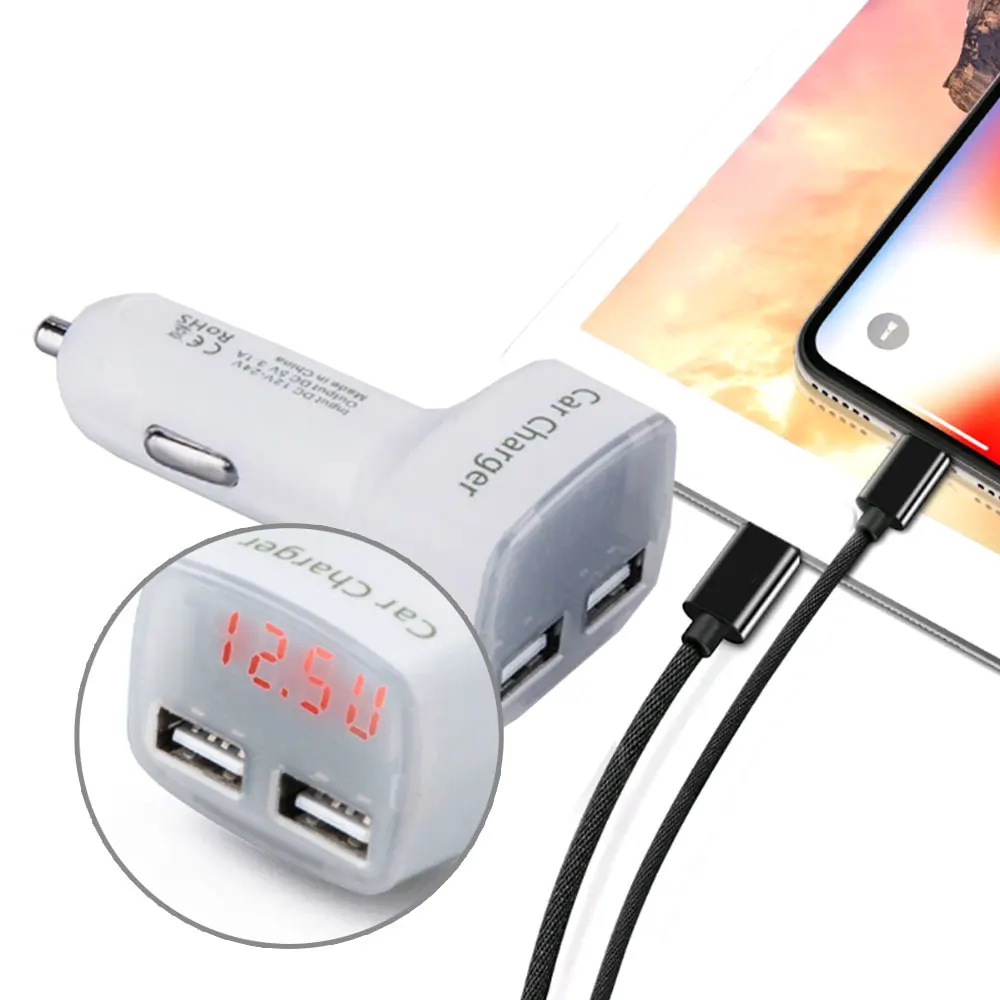 1pc-Multifunctional-Car-Digital-Display-Charger-Car-Dual-USB-Charger ...
