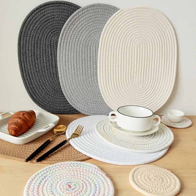 Rope-Woven-Thermal-Insulation-Placemat-Home-Kitchen-Cotton-Meal-Mat ...