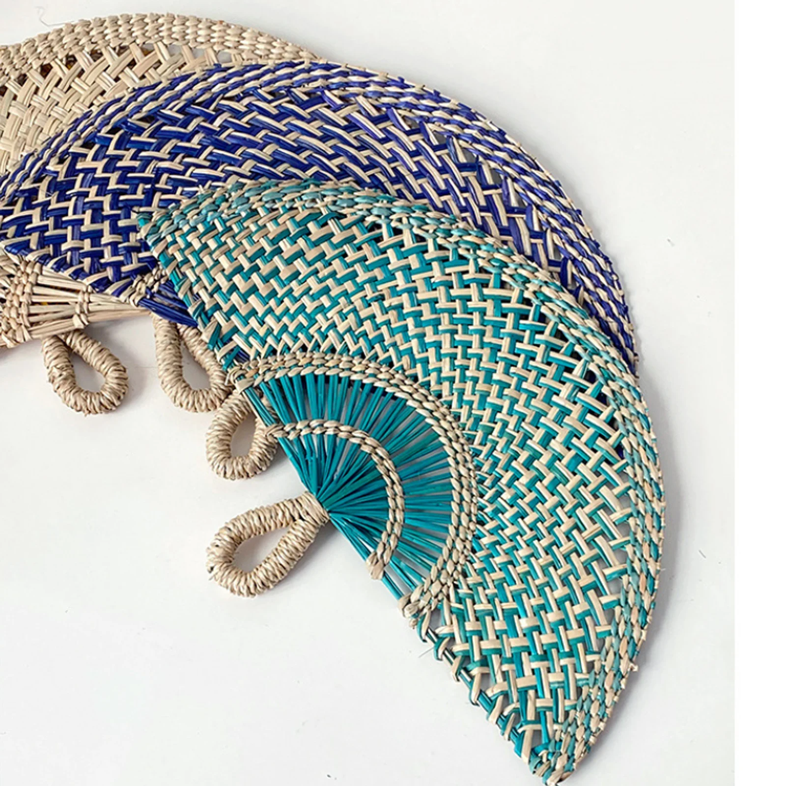 Boho-Style-Straw-Fan-Hand-Woven-Manual-Paddle-Fan-Wall-Decoration-Of ...