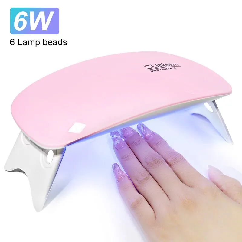 6W-Mini-Nail-Dryer-Machine-Portable-6-LED-UV-Manicure-Lamp-Home-Use ...