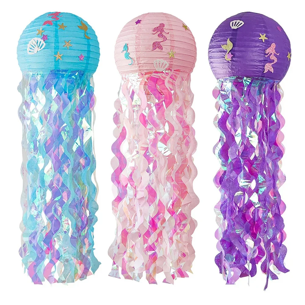Mermaid-Paper-Lantern-Jellyfish-Ocean-Lantern-Mermaid-Themed-Birthday ...