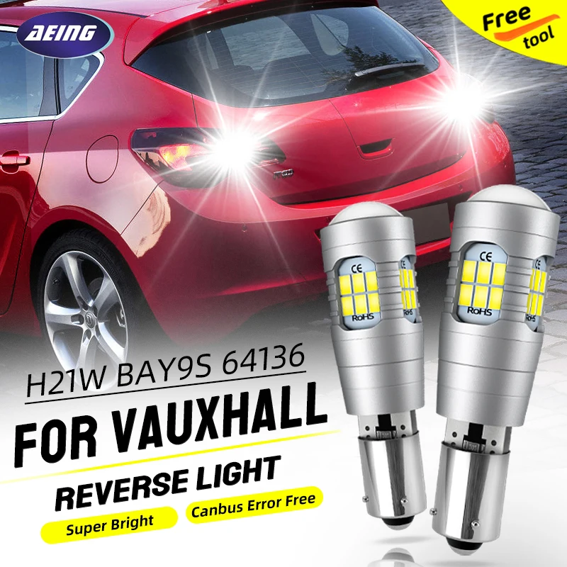 H21W BAY9S LED Reverse Backup Light Blubs 64136 Canbus For Vauxhall ...