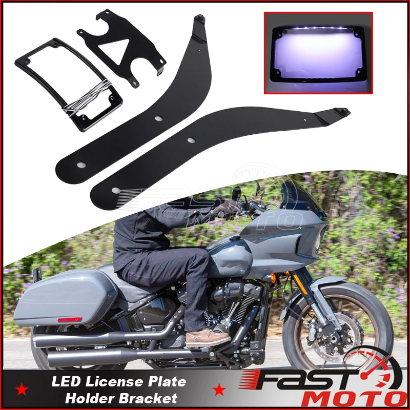 Motorcycle-License-Number-Bracket-Rear-License-Plate-Frame-Mount-Holder ...