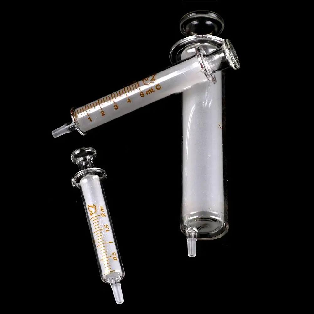 2ML 5ML 10ML Glass Syringe Injector Sampler Dispensing With Ink ...