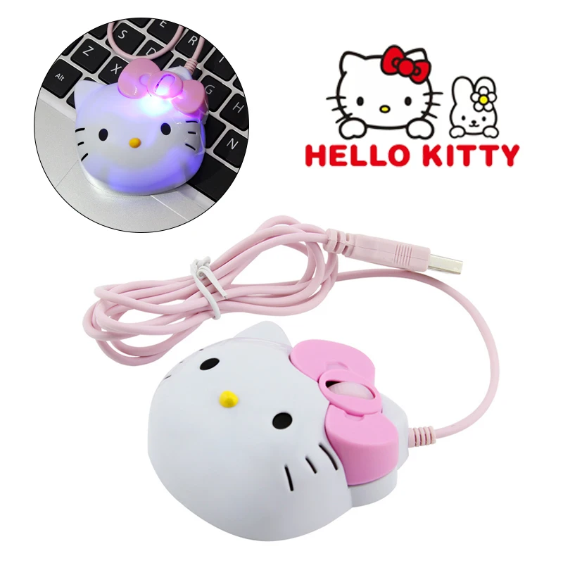 Hello-Kitty-Mouse-Creative-Cartoon-Ergonomic-Wired-Mouse-Kawaii-Girls ...